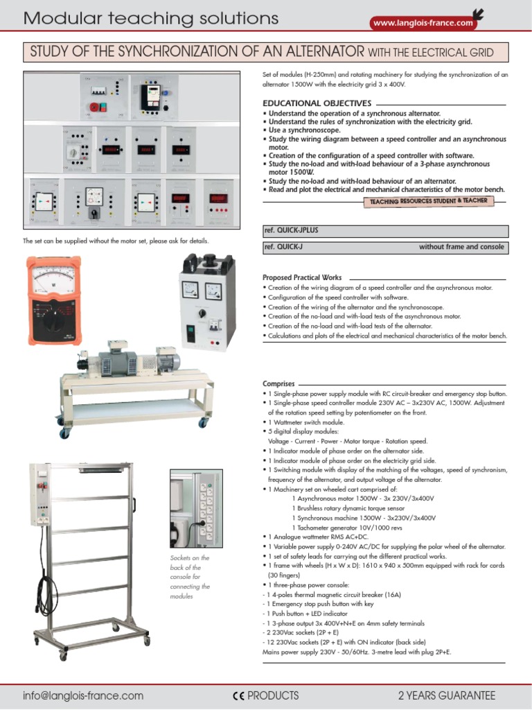 Study of The Synchronization of An Alternator: With The Electrical Grid ...