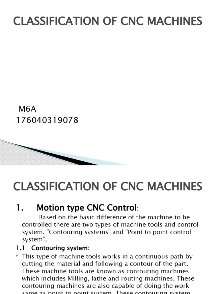 Classification of CNC Machines | PDF | Numerical Control | Feedback