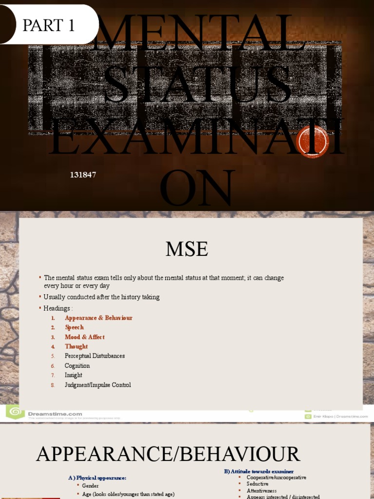 1.MSE Part 1 | PDF | Mental Disorder | Psychiatry