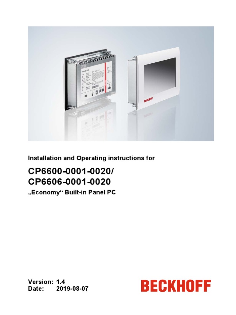 Datasheet CP6606 Beckhoff | PDF | Electrical Connector | Personal Computers