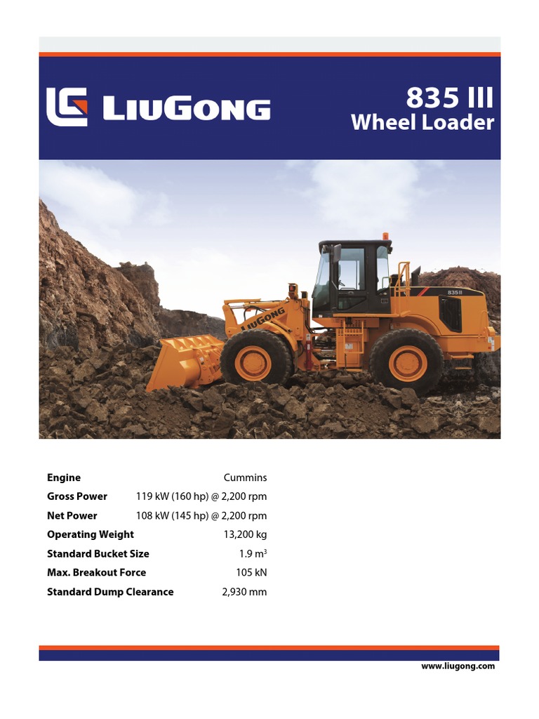 Liugong 835 Paper | PDF | Brake | Steering