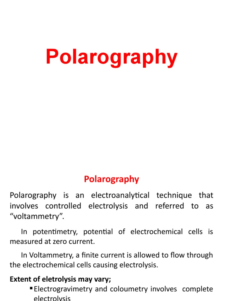 Polarography | PDF | Chemistry | Physical Chemistry