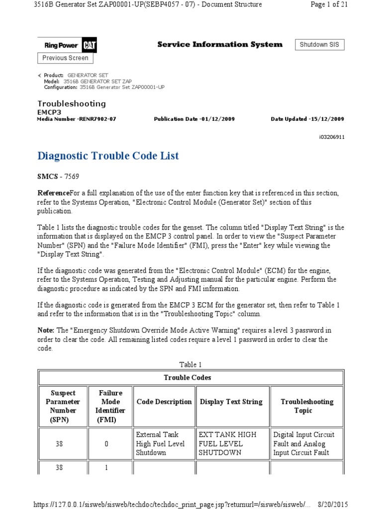 Trouble Code List PDF | PDF | Analogue Electronics | Coolant