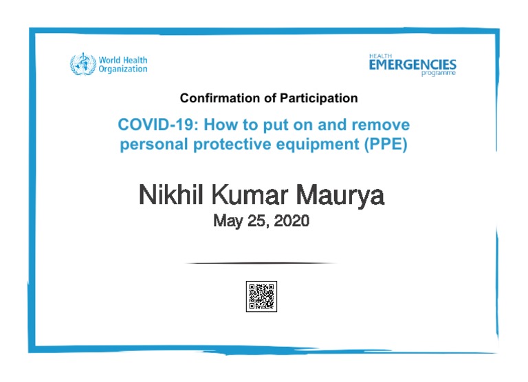 IPC PPE EN - ConfirmationOfParticipation | PDF