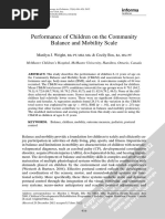 Pediatric Balance Scale - RehabMeasures Database | PDF | Validity ...