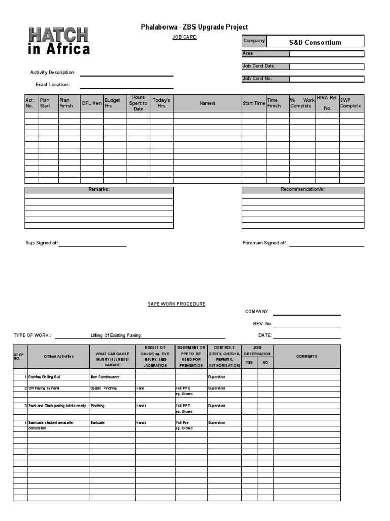 SWP Lifting of Paving | PDF | Personal Protective Equipment | Prevention