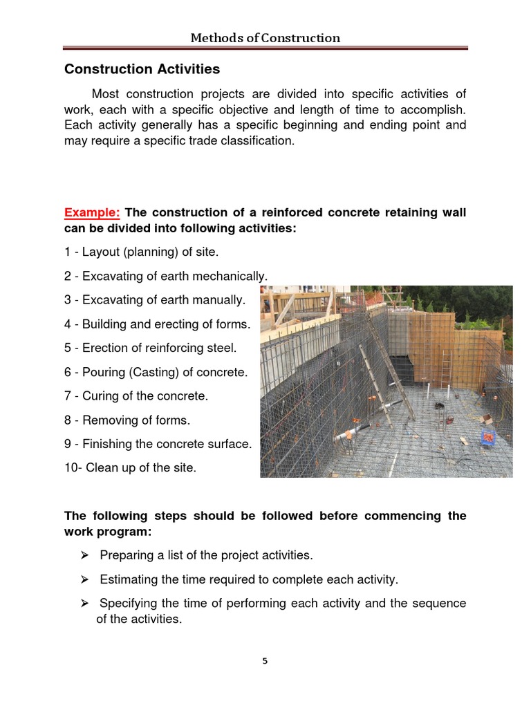 2 Construction Activities | PDF | Concrete | Specification (Technical ...