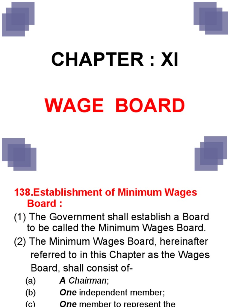 Chapter-11 WAGES BOARDS | PDF | Piece Work | Wage