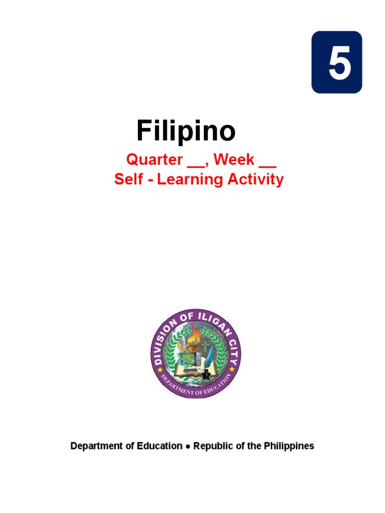 Filipino: Quarter - , Week - Self - Learning Activity | PDF | Career ...