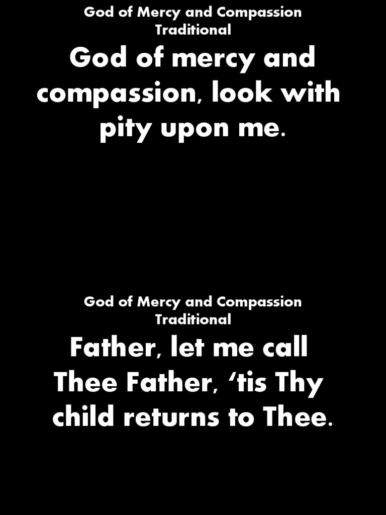 God of Mercy and Compassion | PDF | Religion & Spirituality