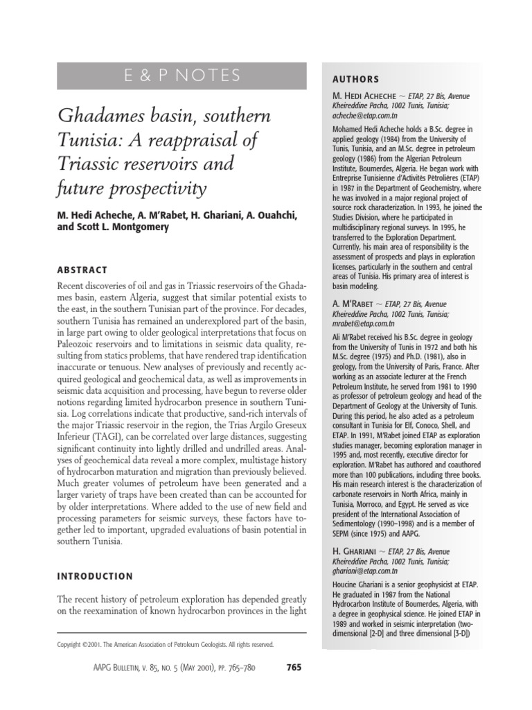 Ghadames Basin, Southern PDF | PDF | Hydrocarbon Exploration ...