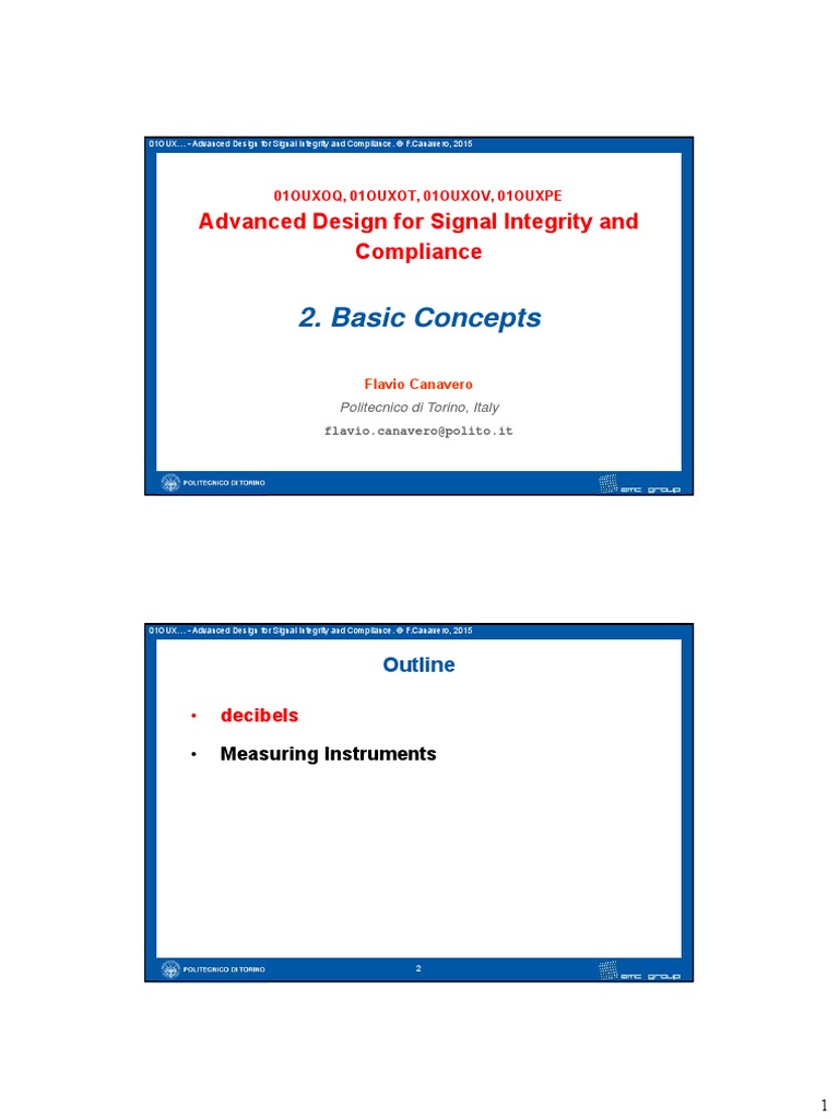 Signal Integrity: Basic Concepts | PDF | Decibel | Electronic Engineering
