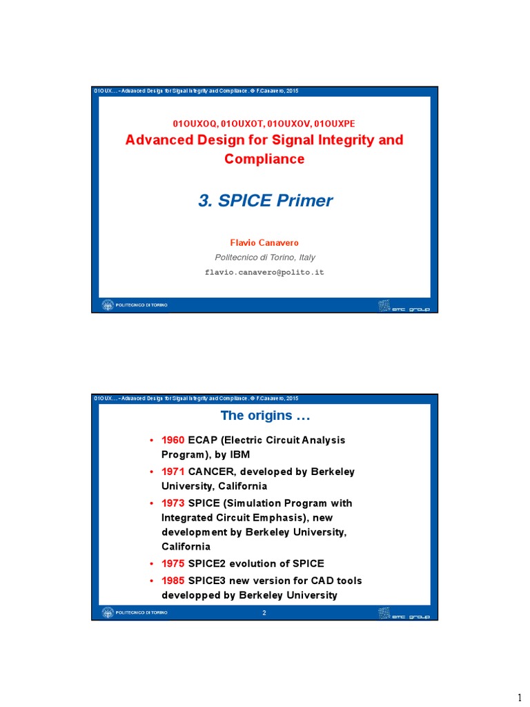 SPICE Design & Analysis Guide | PDF | Spice | Electrical Network