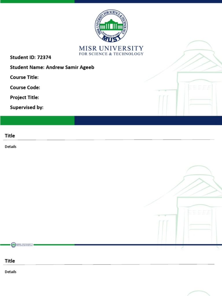 MUST Template Presentation | PDF