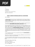 Bank Account Closure Letter | PDF