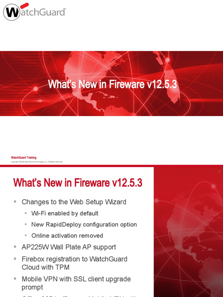 What'S New in Fireware V12.5.3: Watchguard Training | PDF | Wi Fi | Command Line Interface