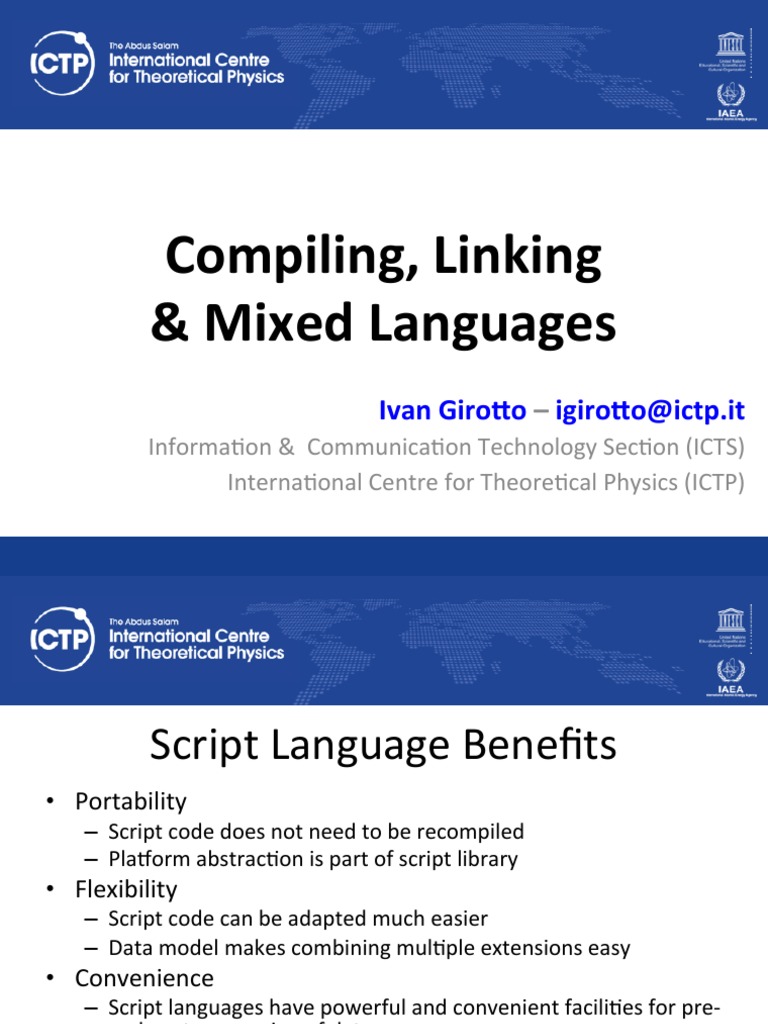 Compiling, Linking & Mixed Languages: Ivan Giro9o Igiro9o@ictp - It | PDF | Library (Computing ...
