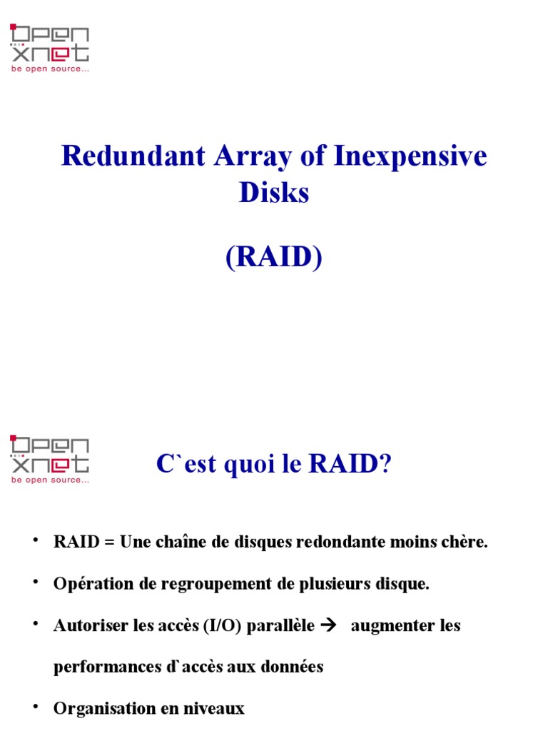 Raid | PDF | Mémoire (informatique) | Technologie numérique