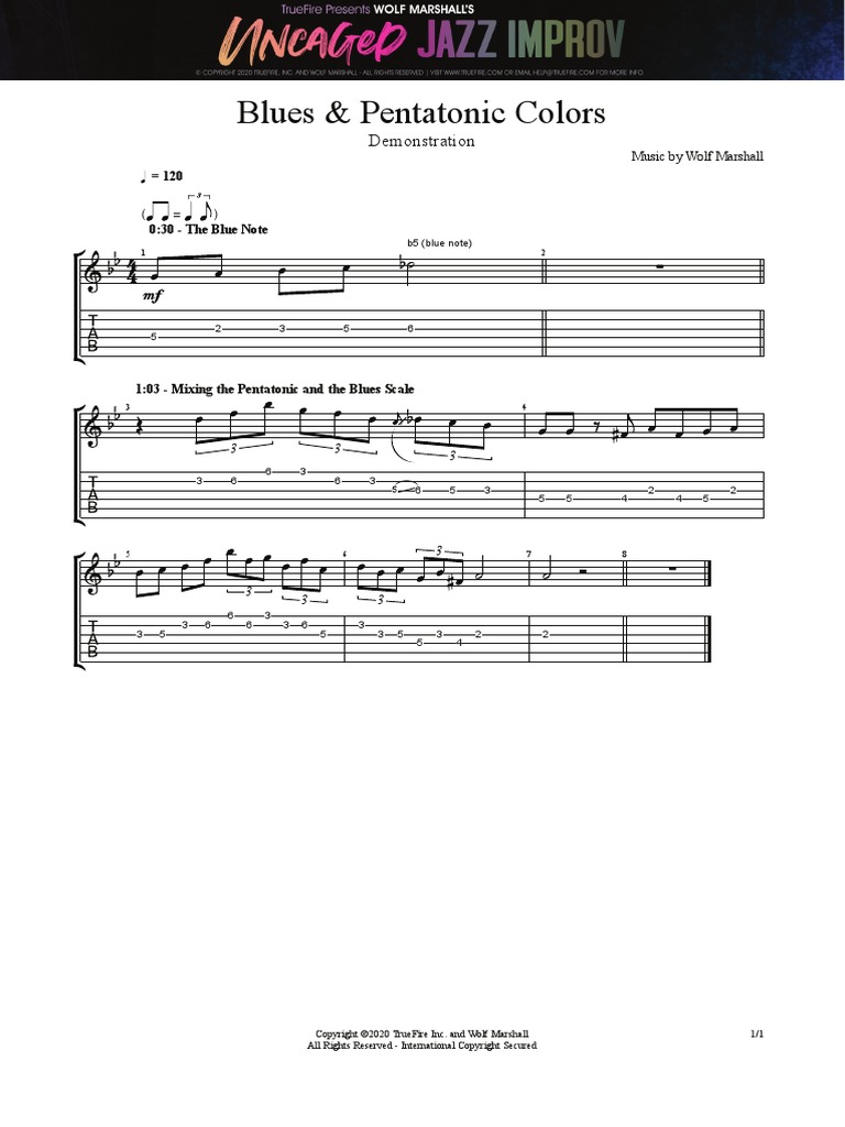 05 - Blues & Pentatonic Colors - Demonstration | PDF