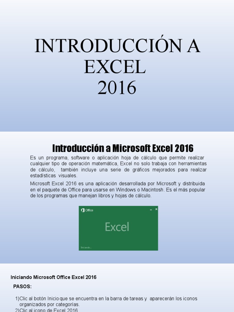 Introducción A Excel | PDF