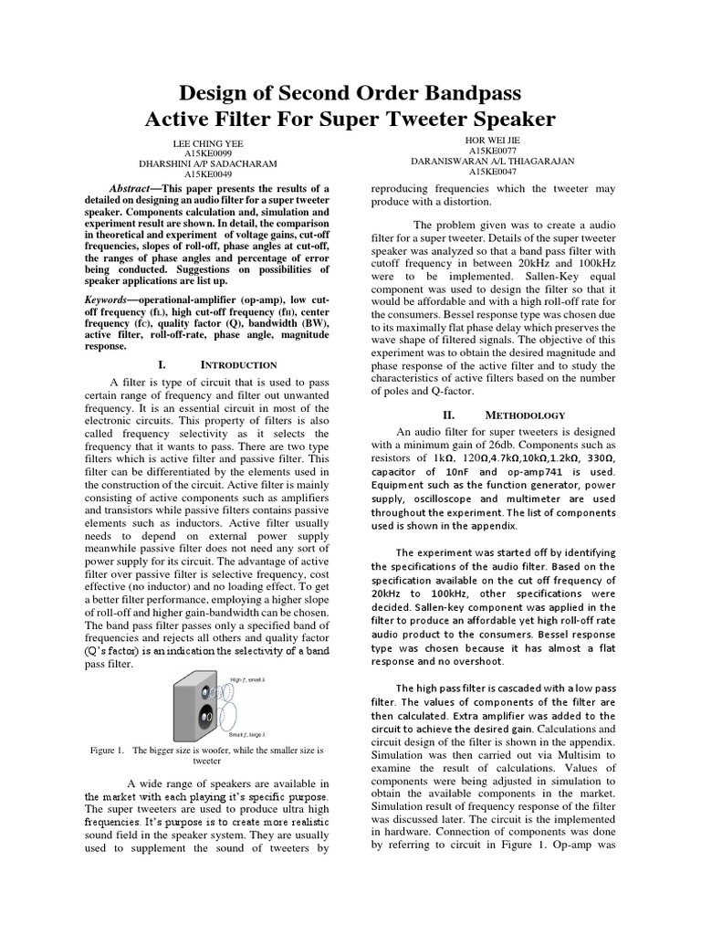 Active Filter IEEE Report | PDF | Passivity (Engineering) | Electronic Filter