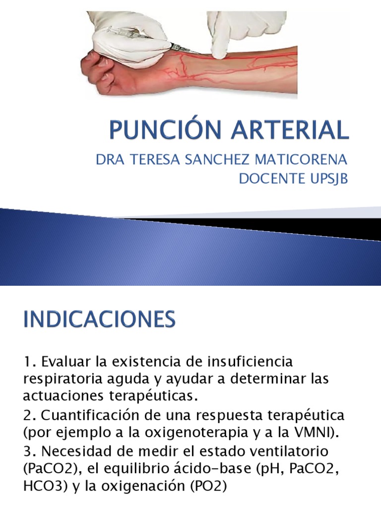 Punción Arterial Upsjb . | PDF | Legumbres | Artería