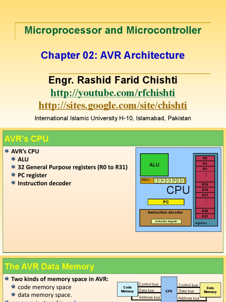Ch02 Avr Architecture Pdf Random Access Memory Central Processing Unit