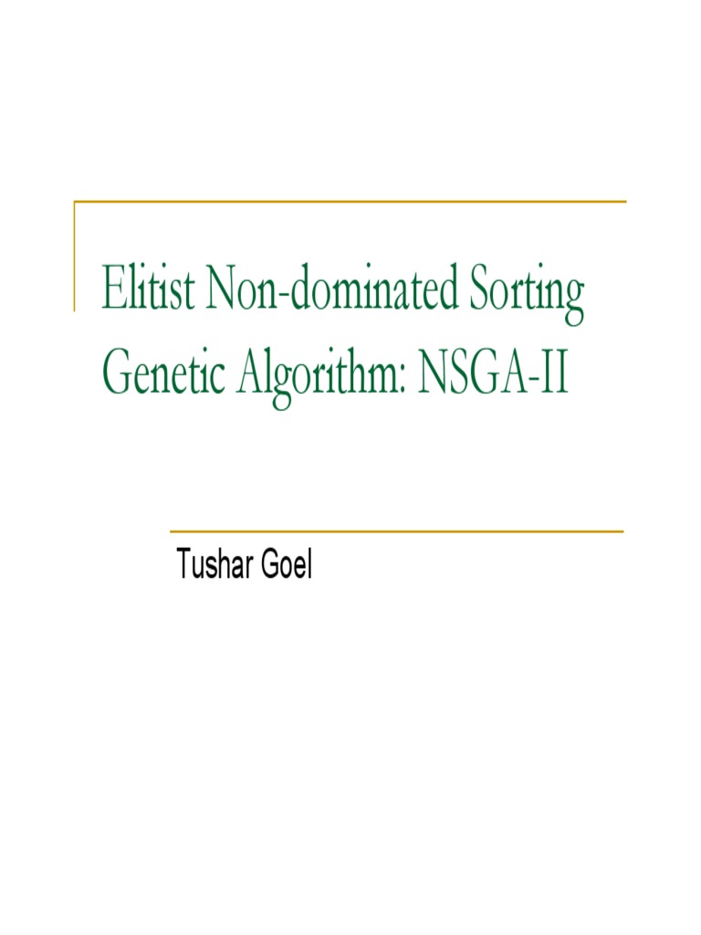 NSGA2 - Slide 07 PDF | PDF | Mathematical Optimization | Mathematical ...