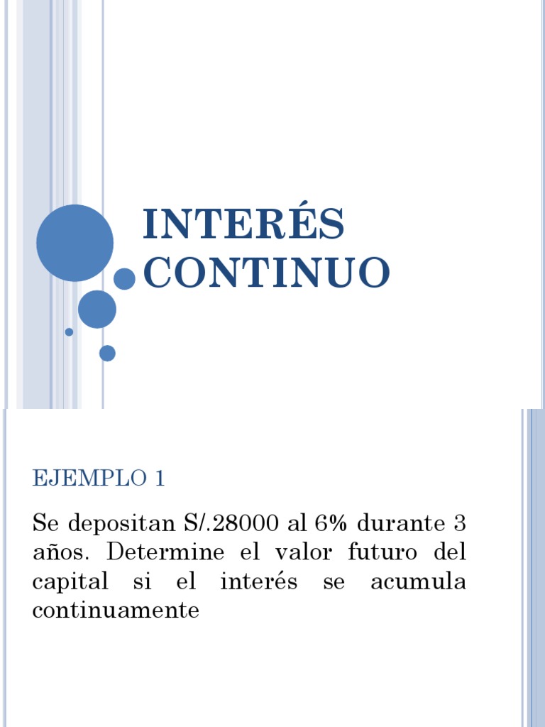 2 Interés Continuo | PDF