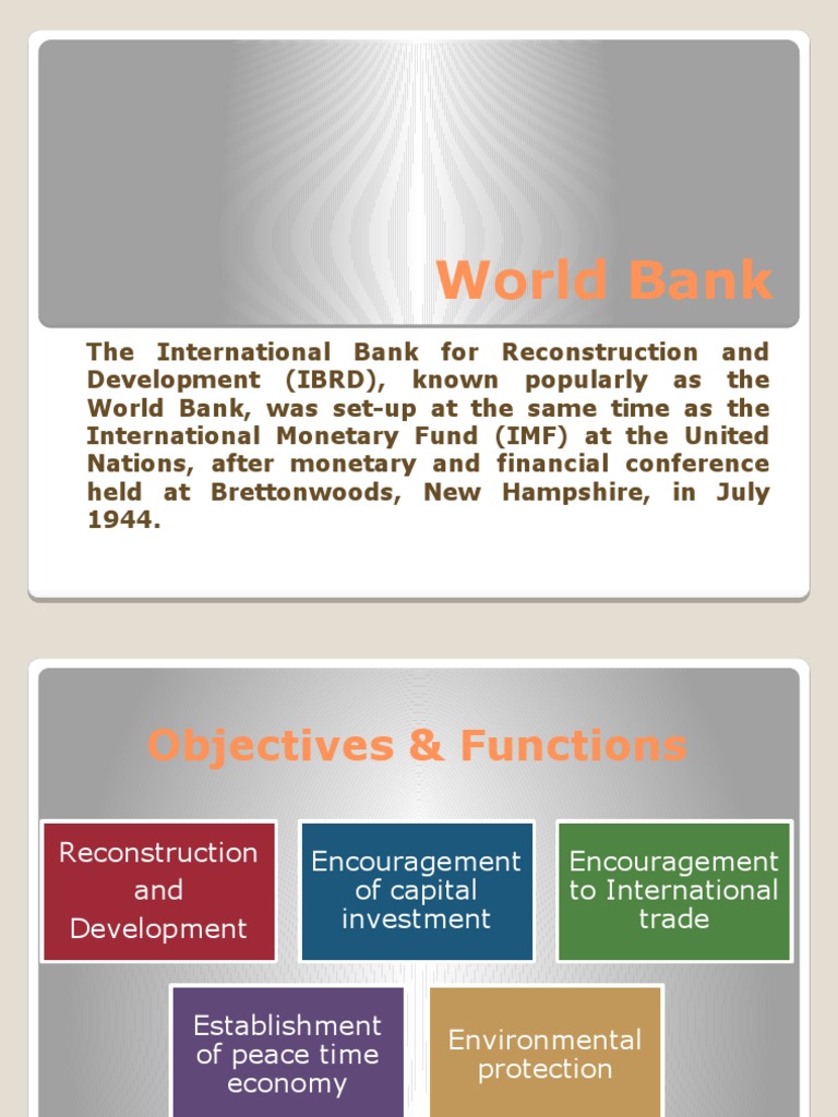World Bank | PDF | International Monetary Fund | World Bank