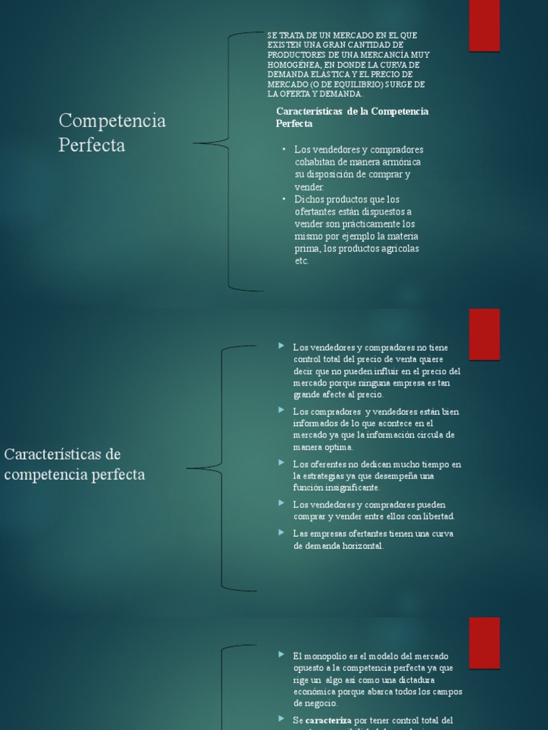 Competencia Perfecta Esquema | PDF | Monopolio | Mercado (economía)
