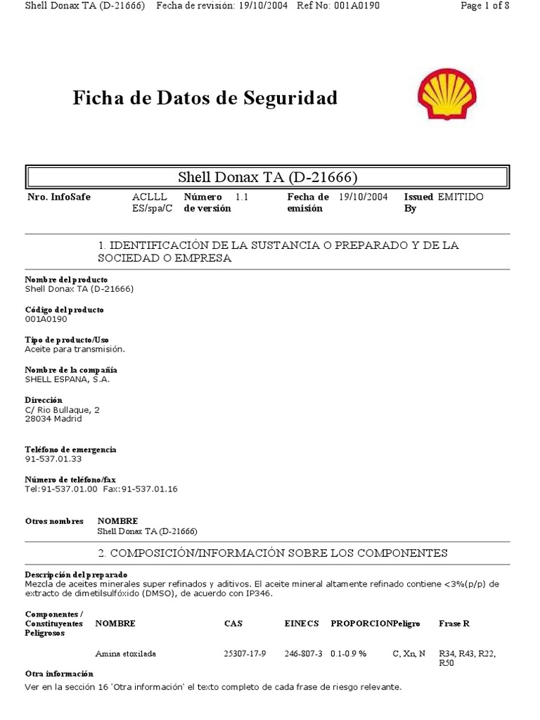 ACEITE Donax - TA - (D-21666) - DPD PDF | PDF