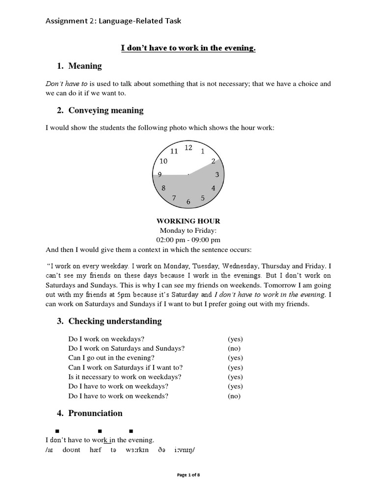 CELTA Assignment 2 Language Related Task PDF | PDF | Language Arts ...