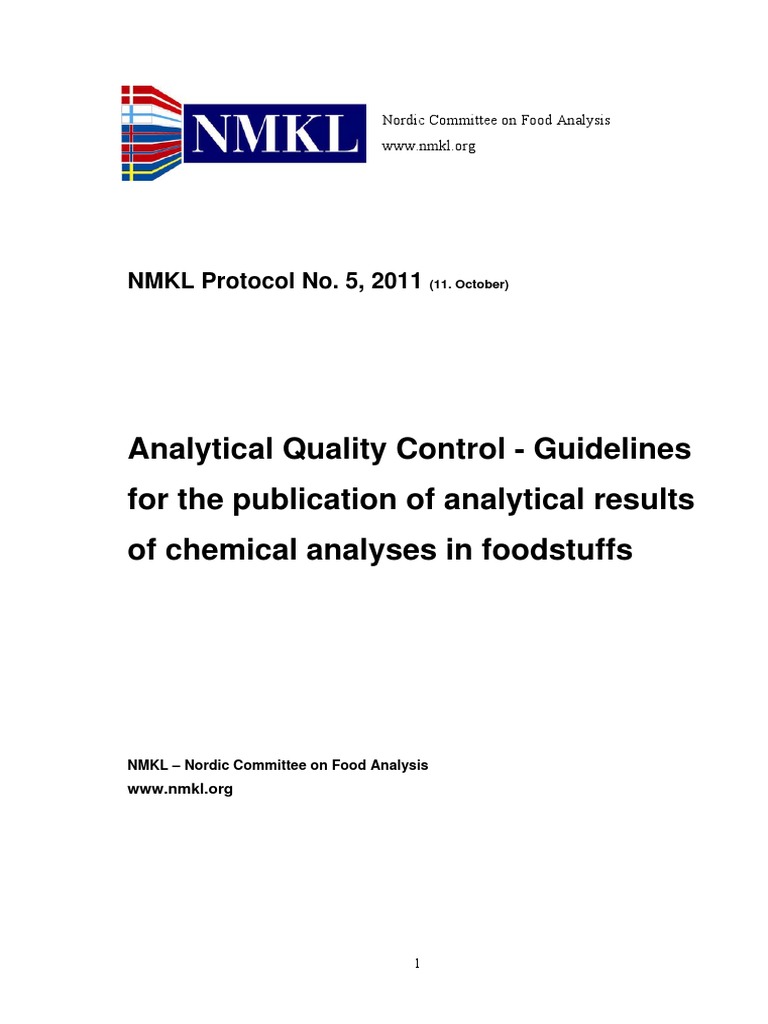 Protocol No 5 QC-guideline 2011-10-11 PDF | PDF | Self-Improvement ...