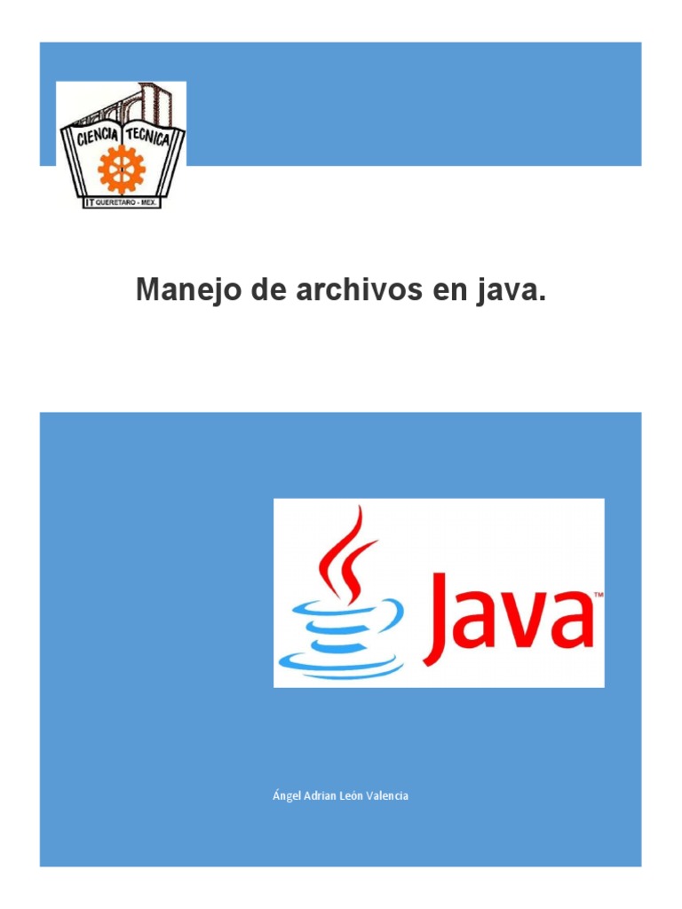 Manejo de Archivos en Java | PDF