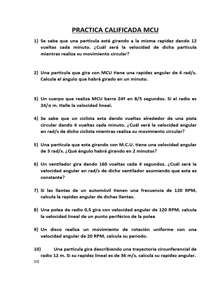 Practica Calificada Mcu | PDF | Ciencia y matemática