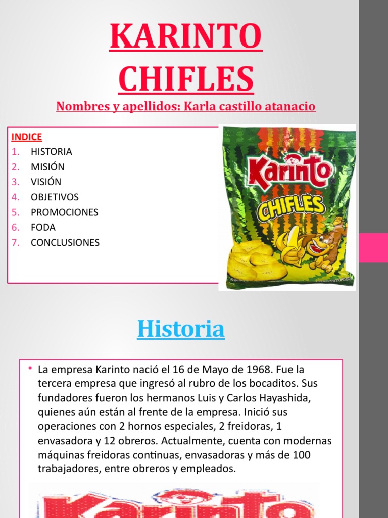 Karinto: Chifles y Estrategias de Mercado | PDF | Crecimiento personal ...