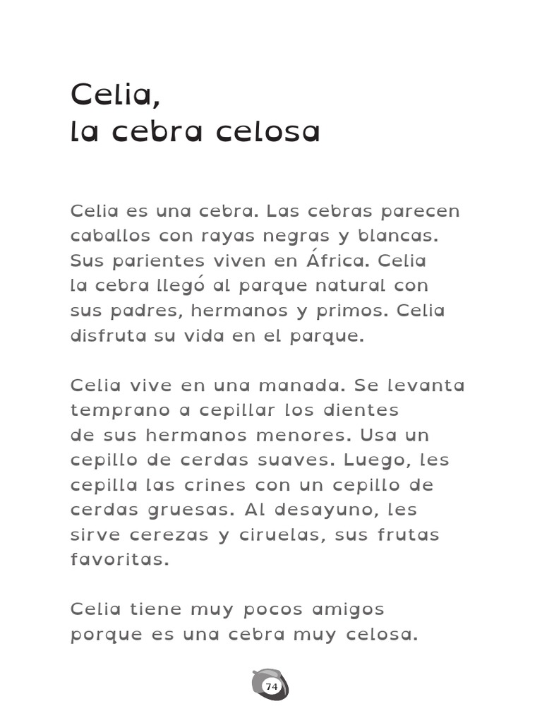 Celia, La Cebra Celosa | PDF