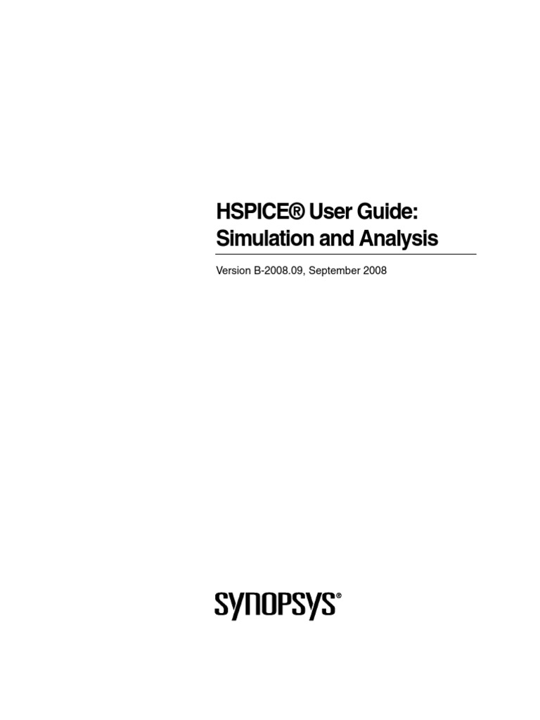 Hspice Sa PDF | PDF | Parameter (Computer Programming) | Electrical Engineering