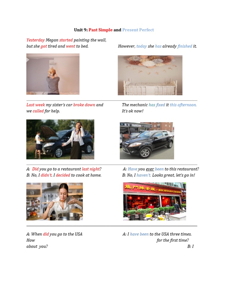 Past Simple vs Present Perfect Guide | PDF | Language Arts & Discipline