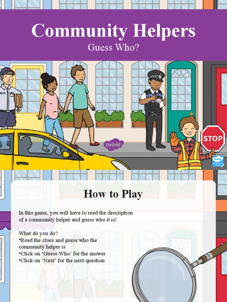 Guess the Community Helper Game | PDF | Self-Improvement
