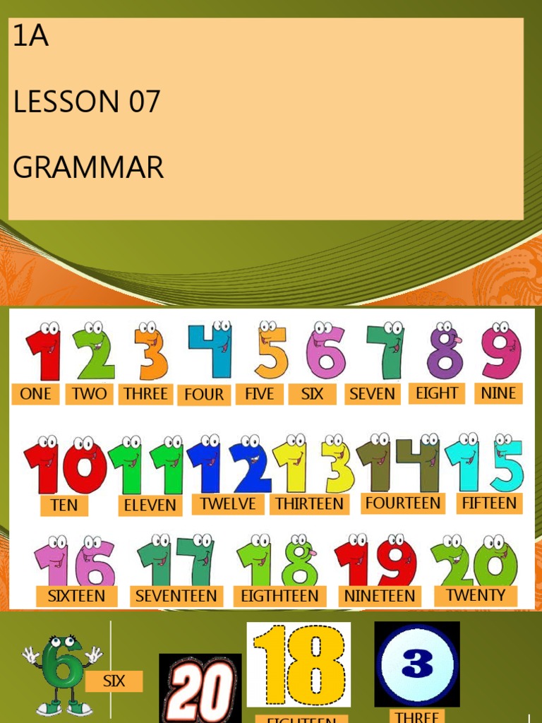 Beginner English Number Lesson | PDF