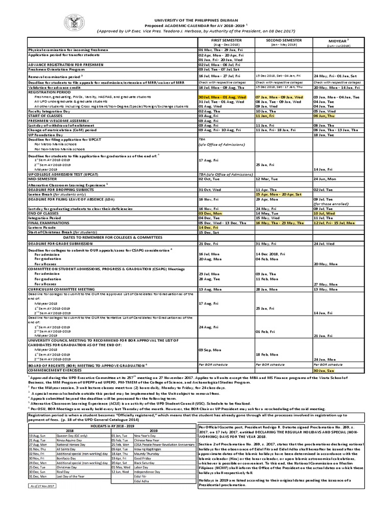 Acad Cal 2018-2019 PDF | PDF | Calendar | Schools