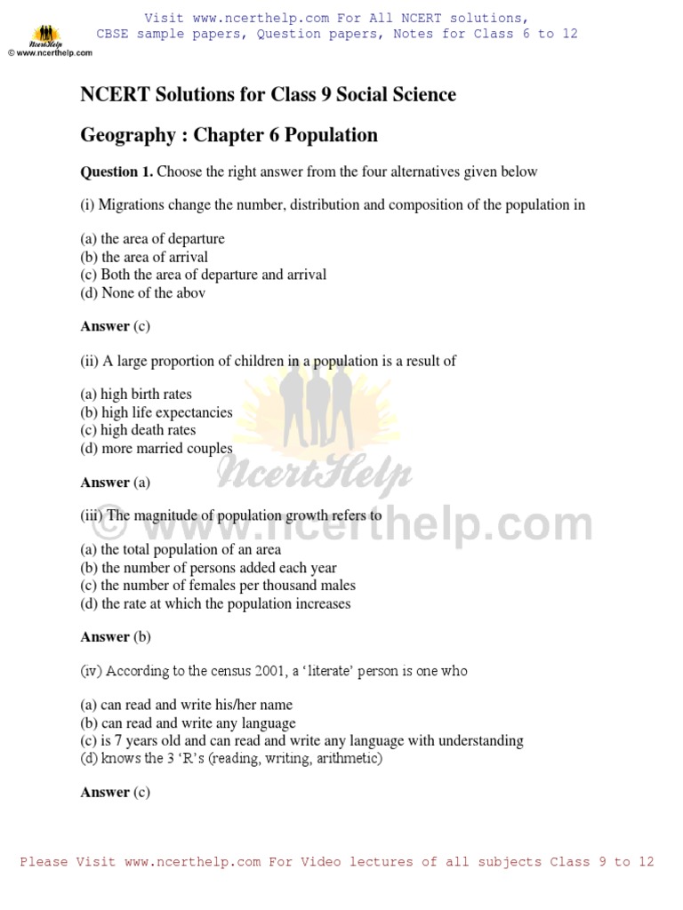 NCERT Solutions For Class 9 Social Science Geography: Chapter 6 ...