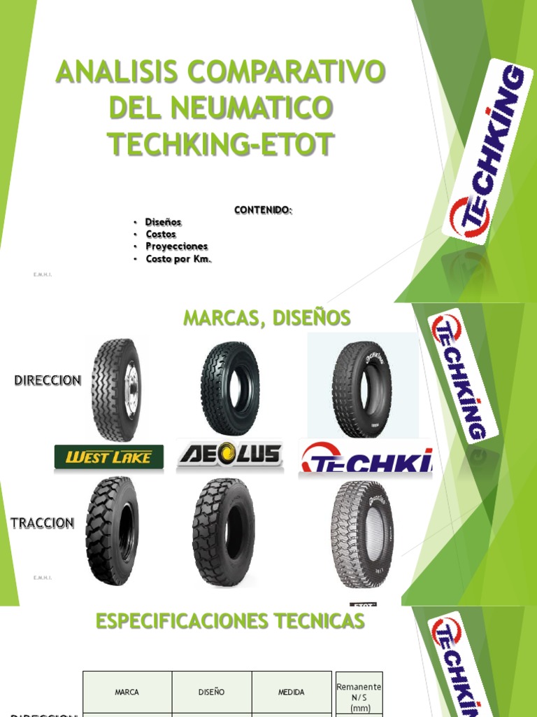 Analisis Comparativo Del Neumatico Techking-Etot PDF | PDF
