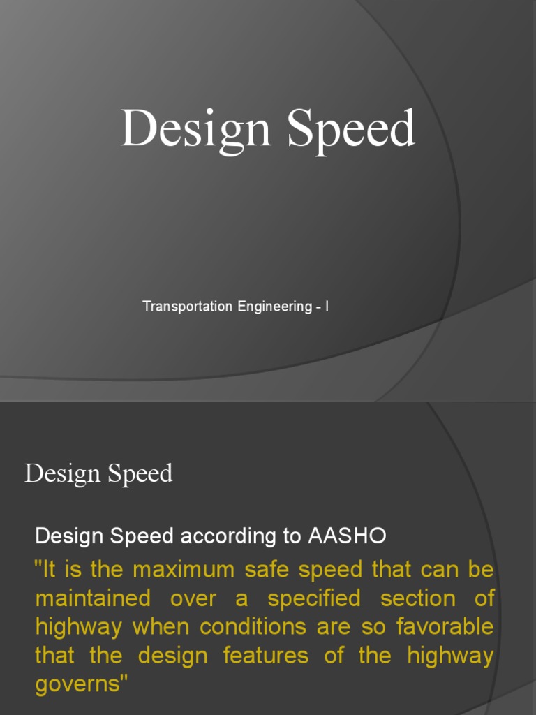 Understanding Highway Design Speed | PDF | Road | Speed Limit