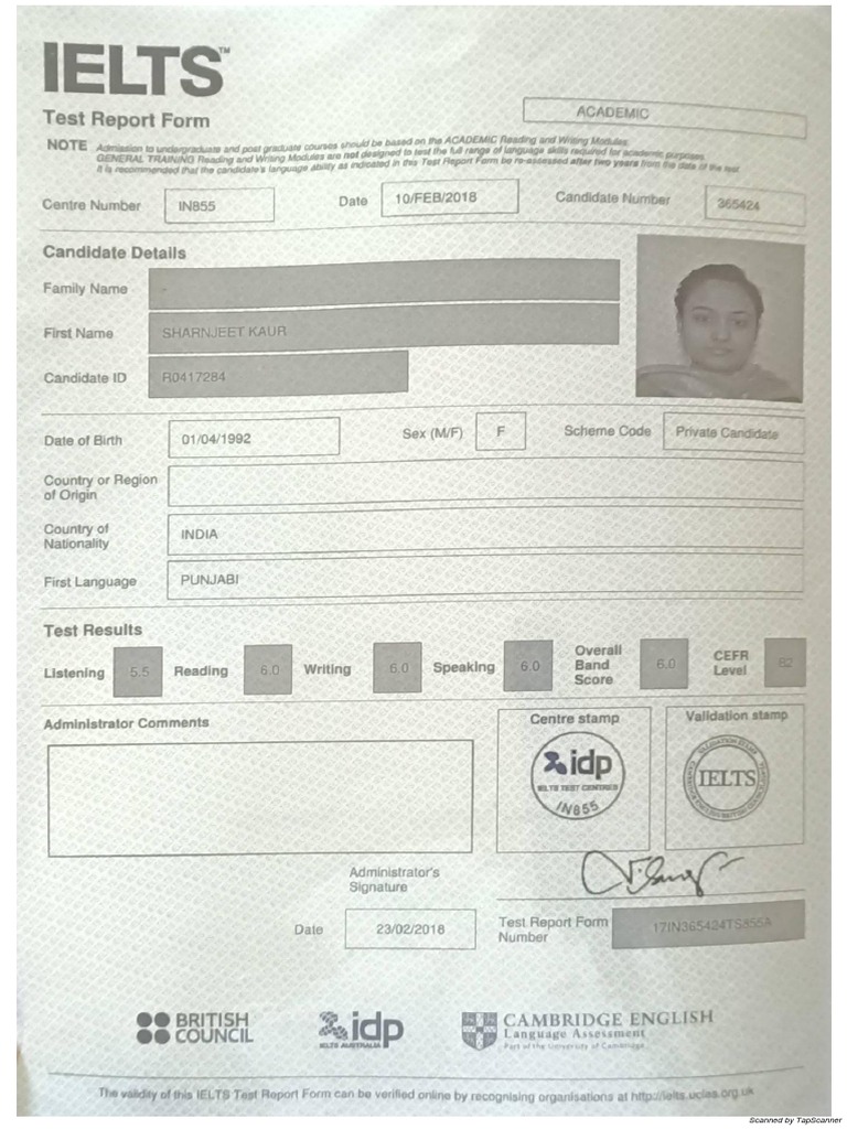 Ielts Certificate | PDF