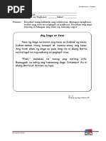 Script For Drama Sample-Tagalog Version | PDF