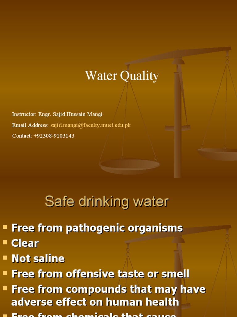 Water Quality Parameters Overview | PDF