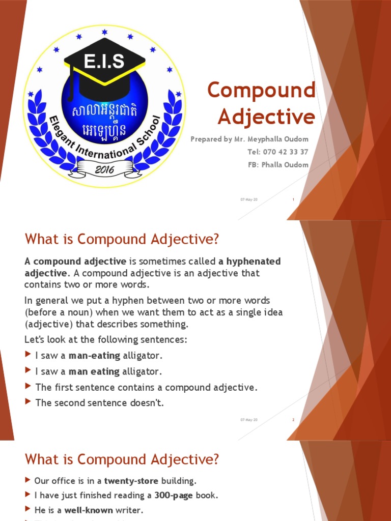 Compound Adjective Guide - Hyphen Rules and Examples | PDF